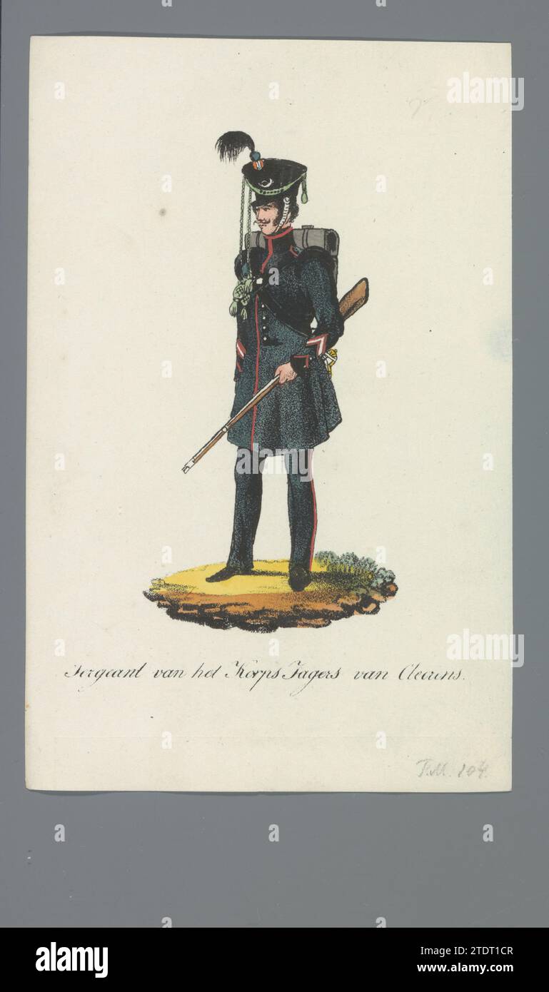 Sergeaandt van The Hunters of Cleerens Corps, 1835 - 1850 A sergeant of ...
