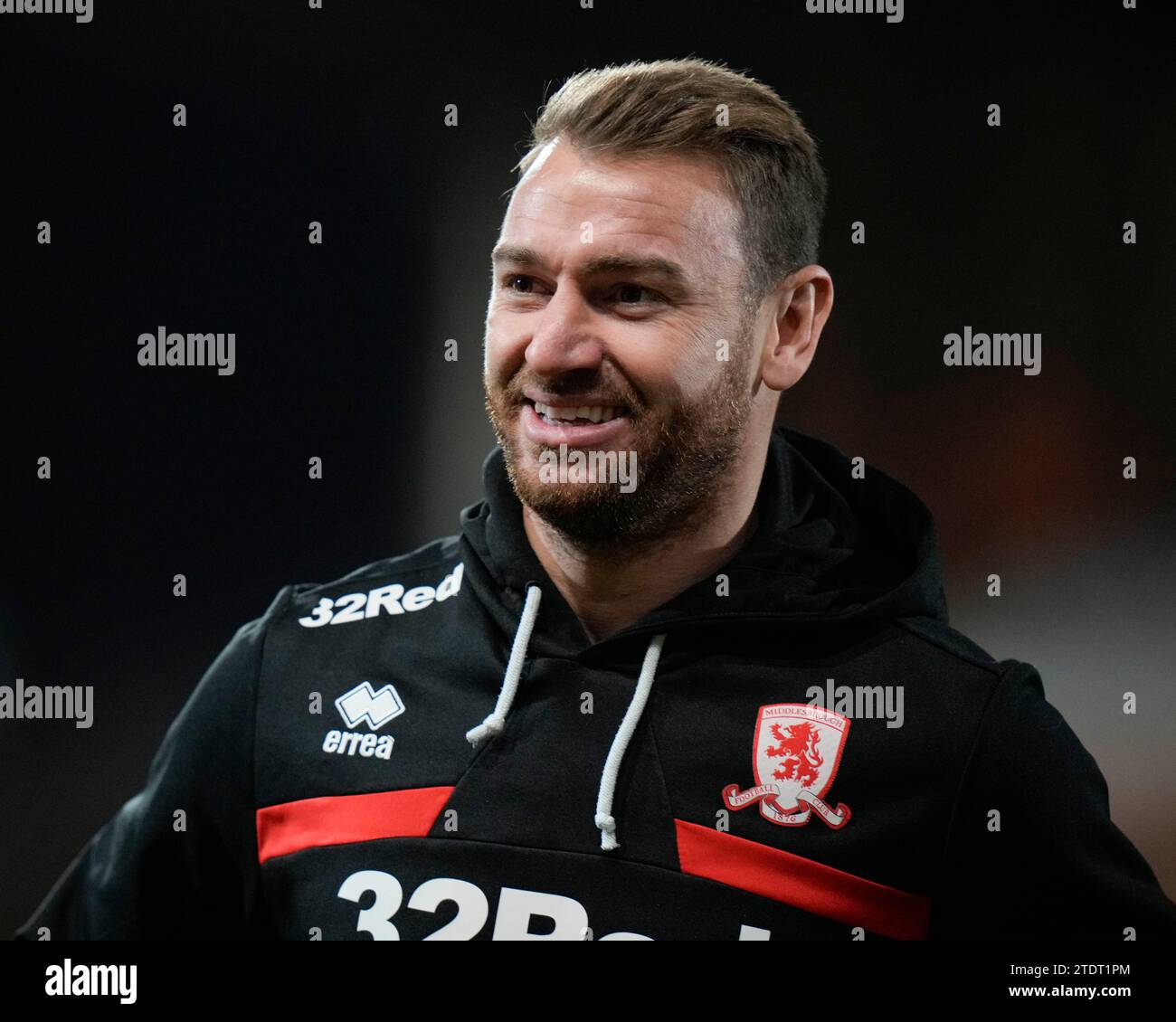 Jamie Jones #32 of Middlesbrough inspects the pitch before the Carabao ...