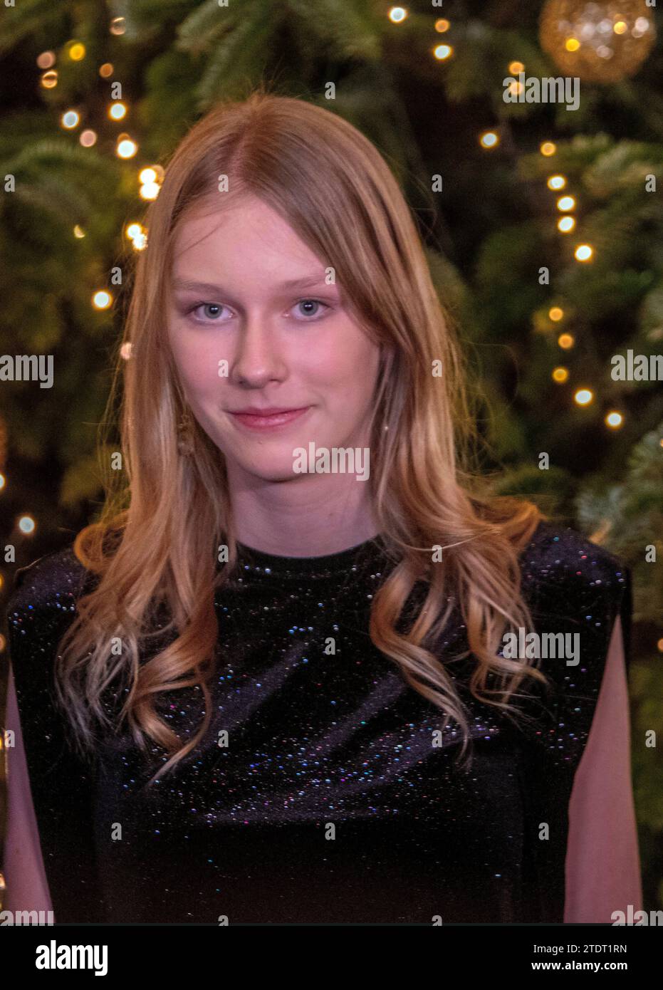 Princess Eleonore of Belgium at the Royal Palace in Brussel, on ...