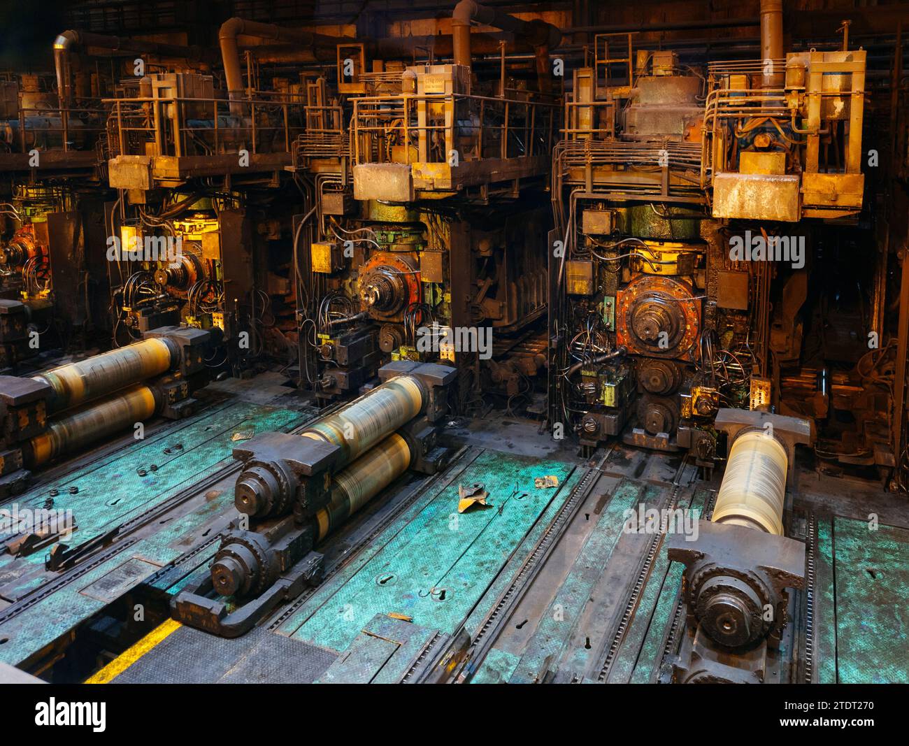 Rolled metal factory. Continuous hot rolling mill Stock Photo - Alamy