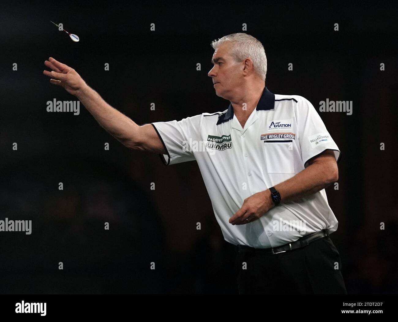 Steve Beaton in action against Wessel Nijman (not pictured) on day five ...
