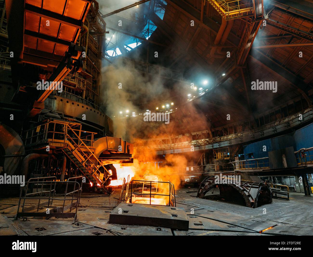 Large electric blast furnace in metallurgical factory Stock Photo - Alamy