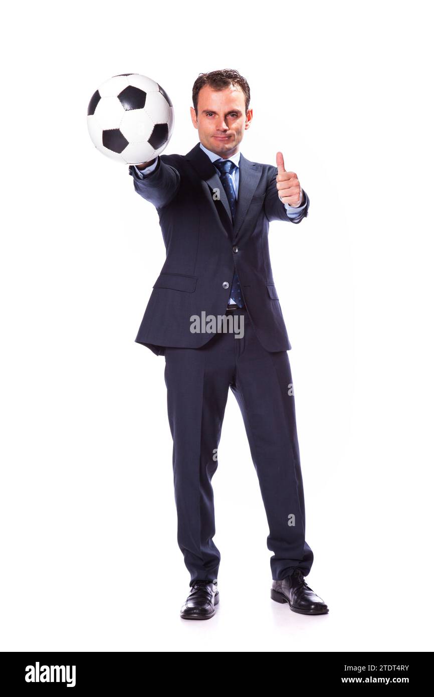 Happy football manager Cut Out Stock Images & Pictures - Alamy