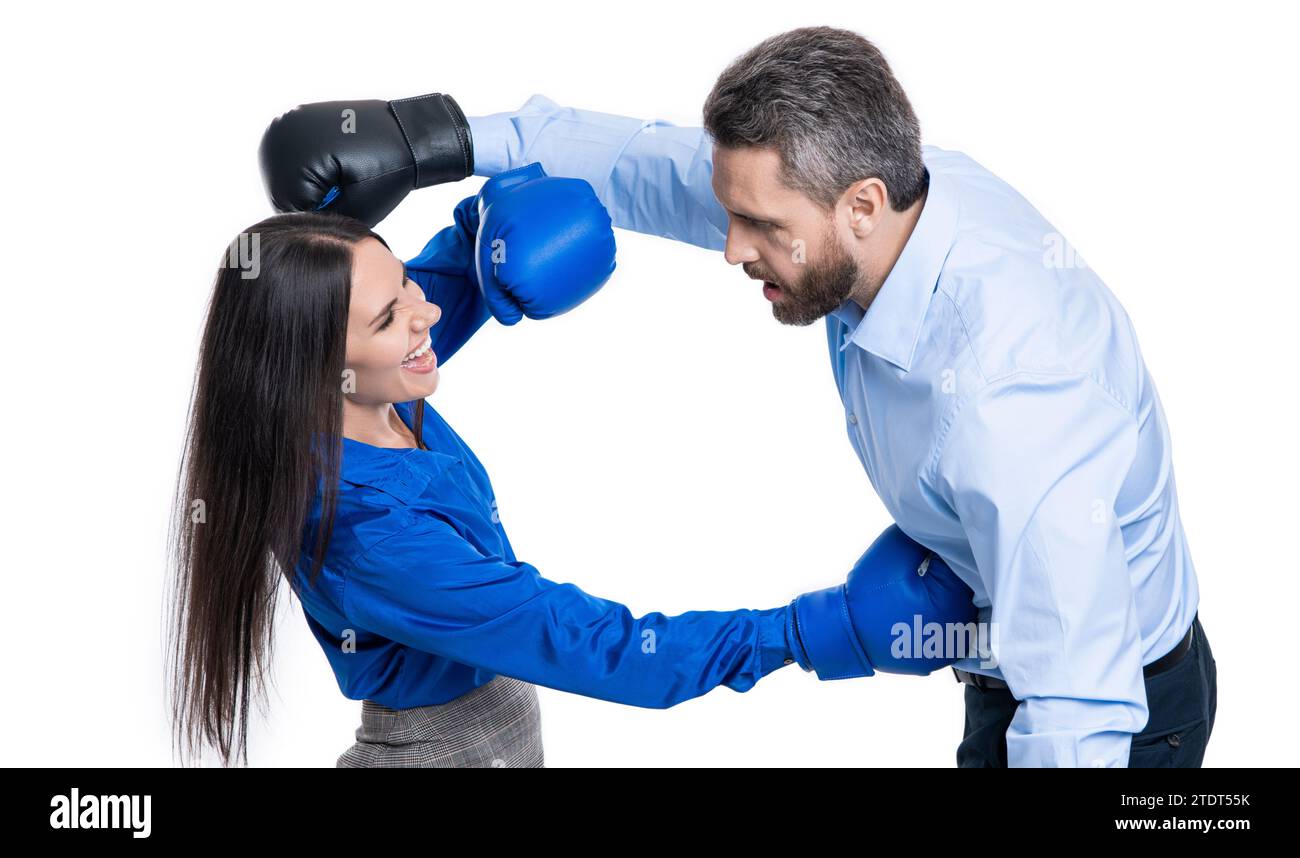 two businesspeople solving business conflict. arguing in business ...