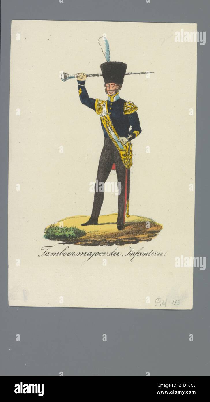 Tamboer Major der Infantry, 1835 - 1850 A Tamboer major of the infantry ...