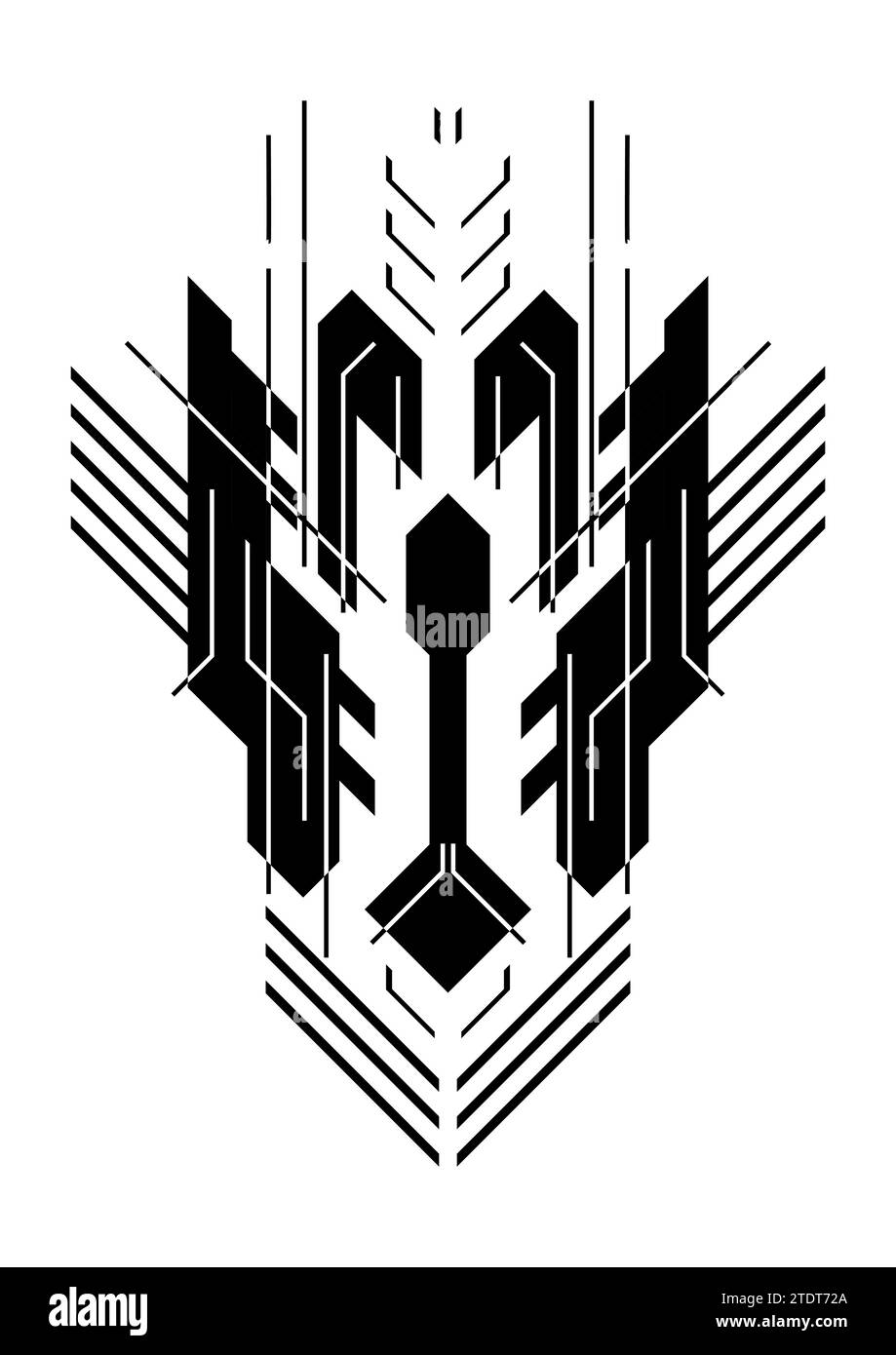 Cyber abstract design. Digital neo tribal style Stock Vector Image ...