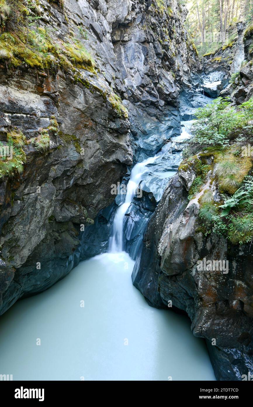 Waterfall on the Gorner gorge in Zermatt, Switzerland Stock Photo - Alamy