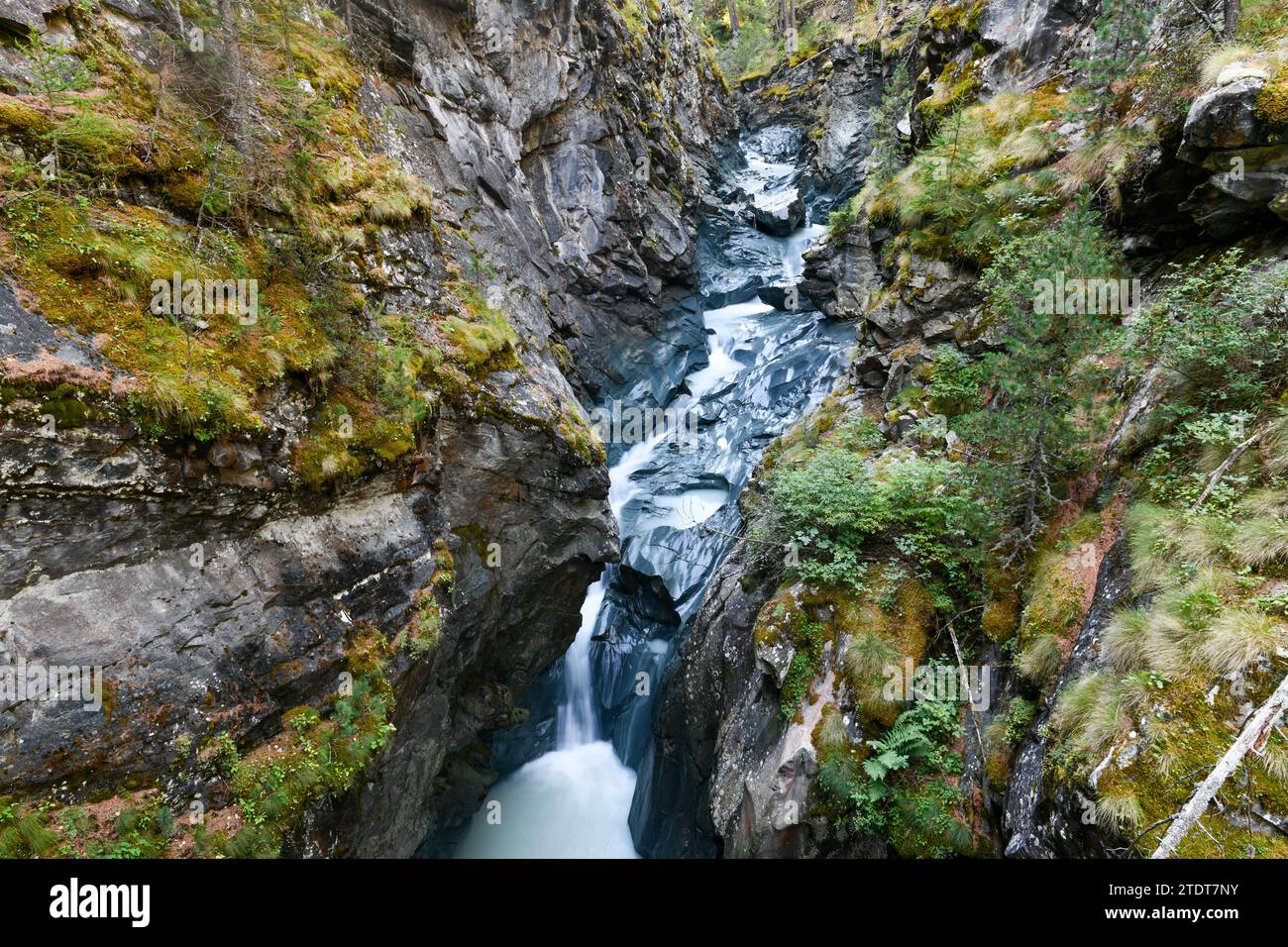 Waterfall on the Gorner gorge in Zermatt, Switzerland Stock Photo - Alamy