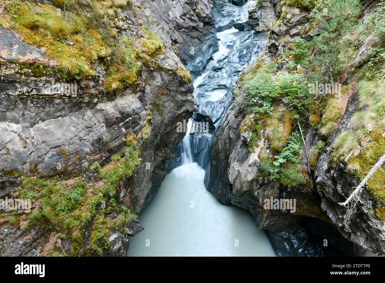 Waterfall on the Gorner gorge in Zermatt, Switzerland Stock Photo - Alamy