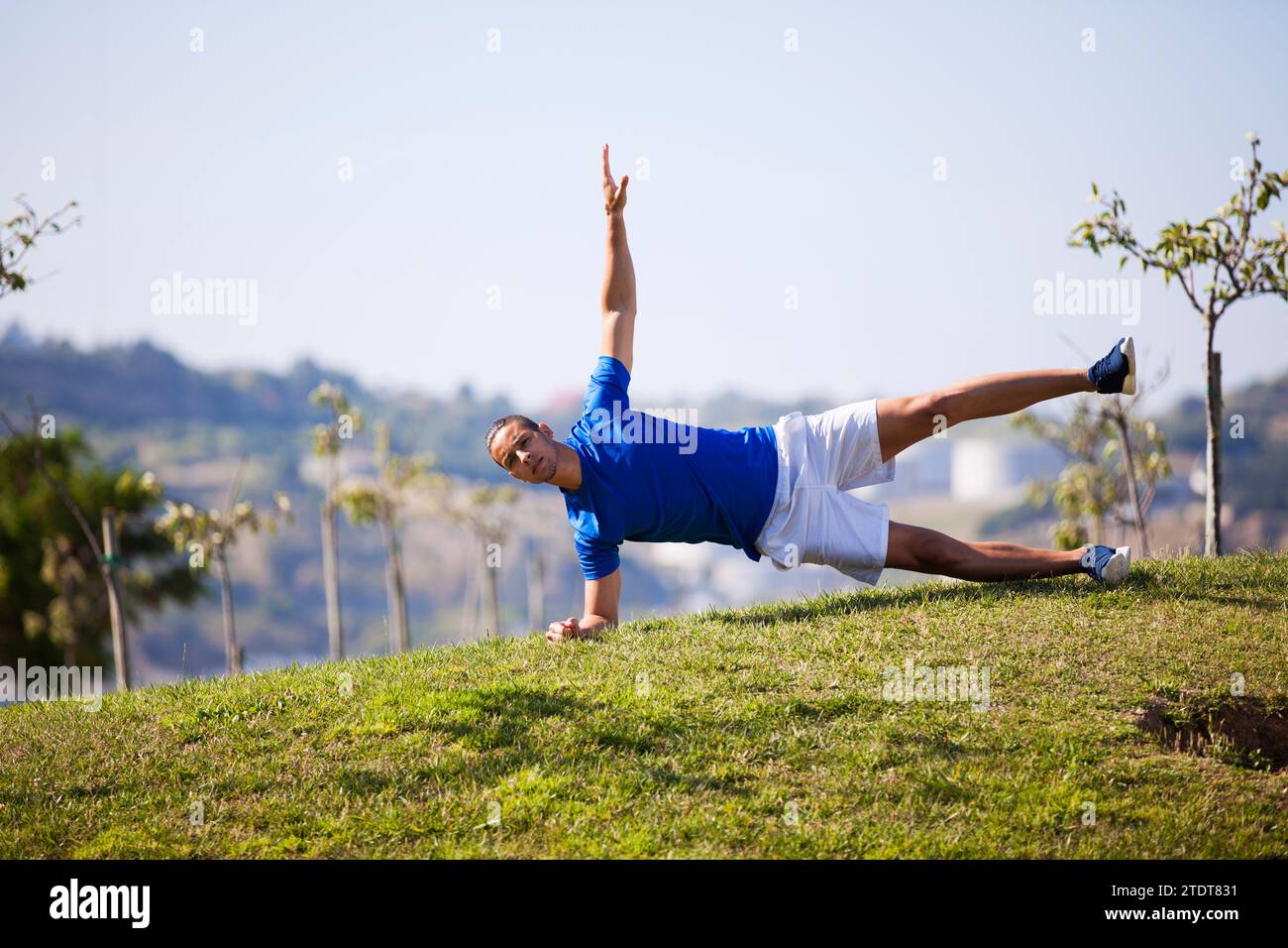 Athletic man outdoor abs hi-res stock photography and images - Alamy