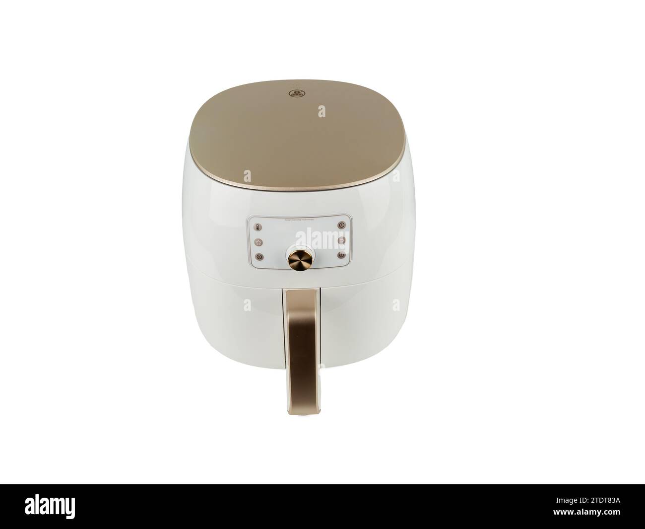 White fryer isolated on white background. Deep fryer close up Stock ...