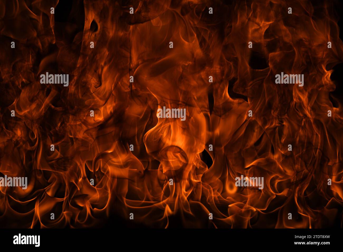 Texture of fire on a black background. Abstract fire flame background ...
