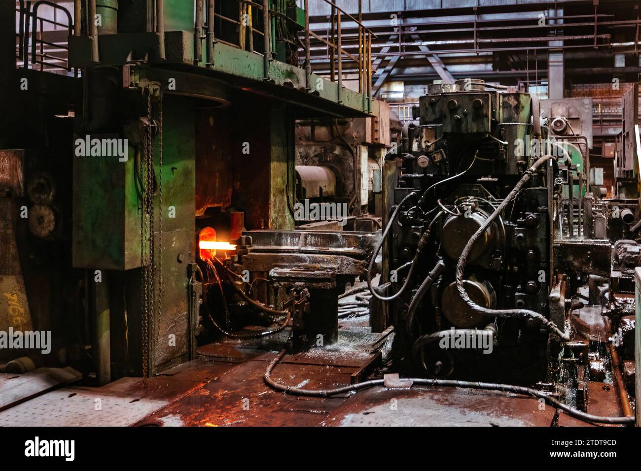 Rolled metal factory. Continuous hot rolling mill Stock Photo - Alamy