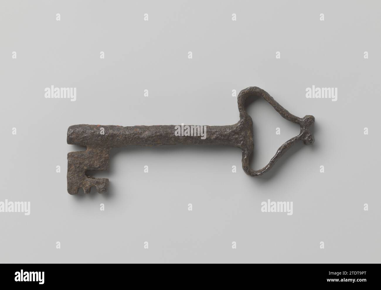Key, c. 1500 - c. 1600 Key with winch -shaped eye. Heavily rusted. iron ...