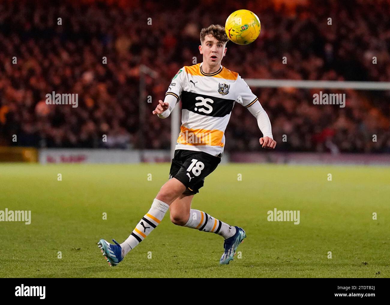 Burslem, UK. 19th Dec, 2023. Oliver Arblaster of Port Vale during the ...