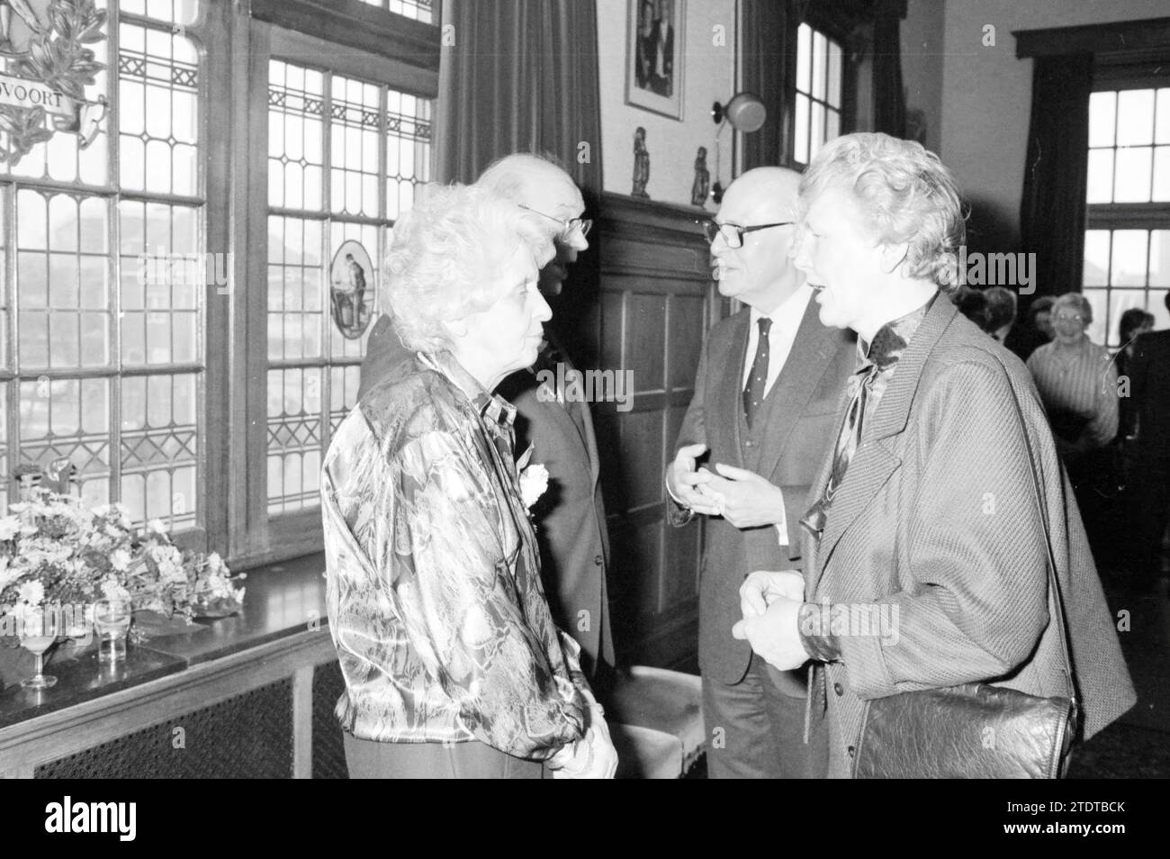 Farewell Mayor Machielsen of Zandvoort, Mayors, Zandvoort, 26-02-1988 ...