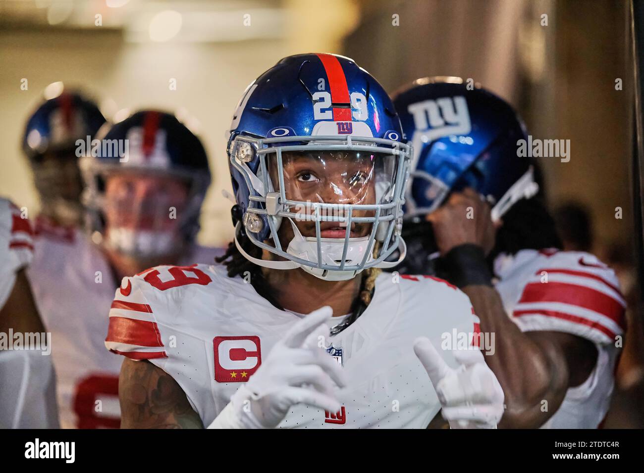 New Orleans, Louisiana, USA. 19th Dec, 2023. New York Giants safety XAVIER MCKINNEY before ...