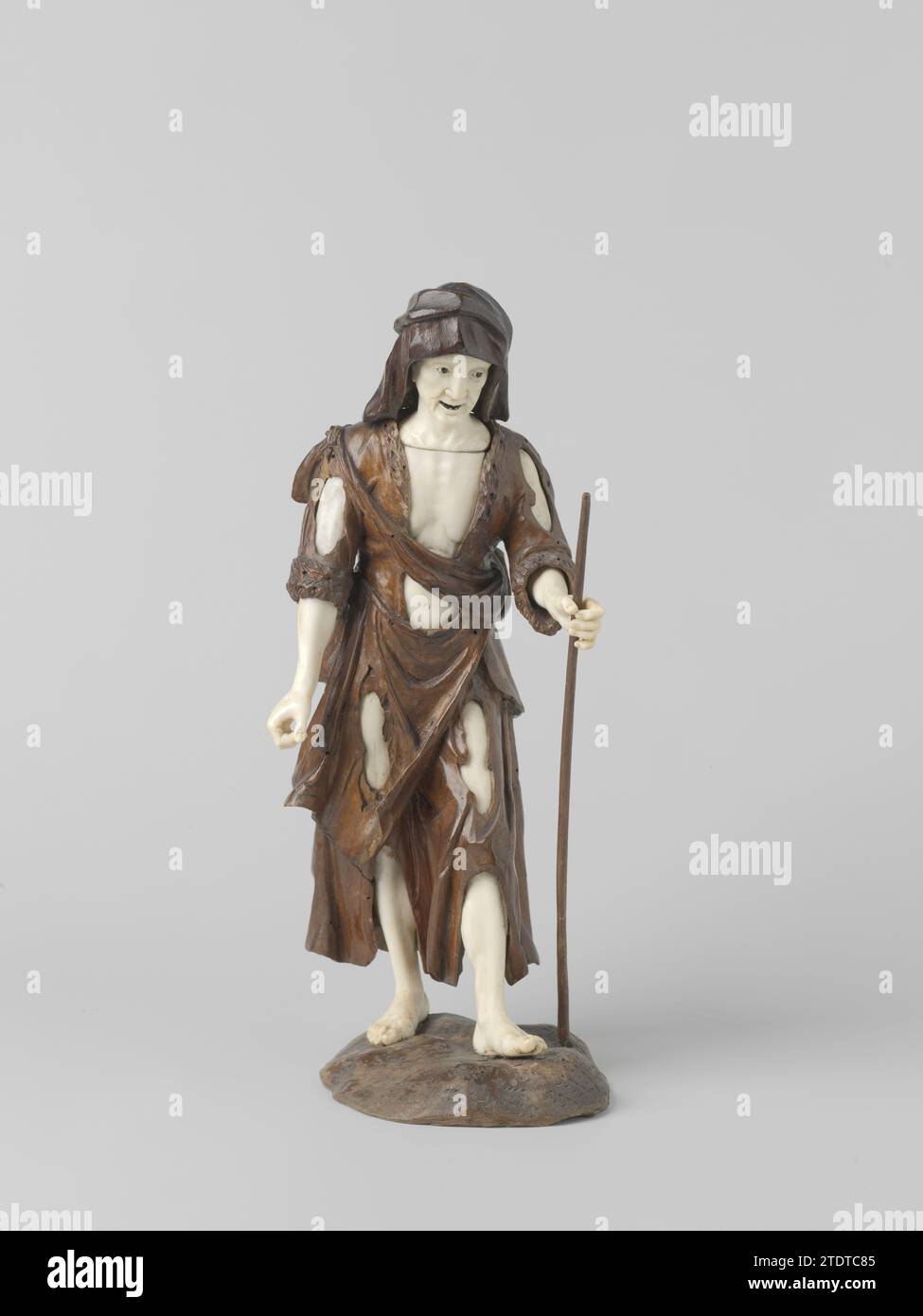 Begging figure with two sticks, Simon Troger (School of), After 1693 ...