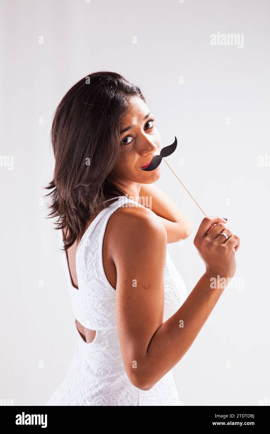 Women with mustache hi-res stock photography and images - Alamy
