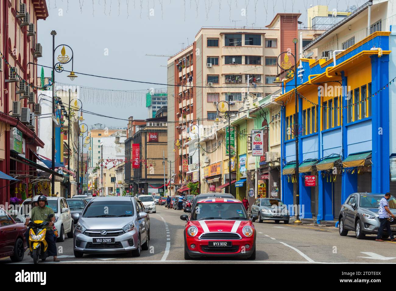Jalan Bendahara, Malacca City, Malaysia - March 1st 2018: Traffic on ...