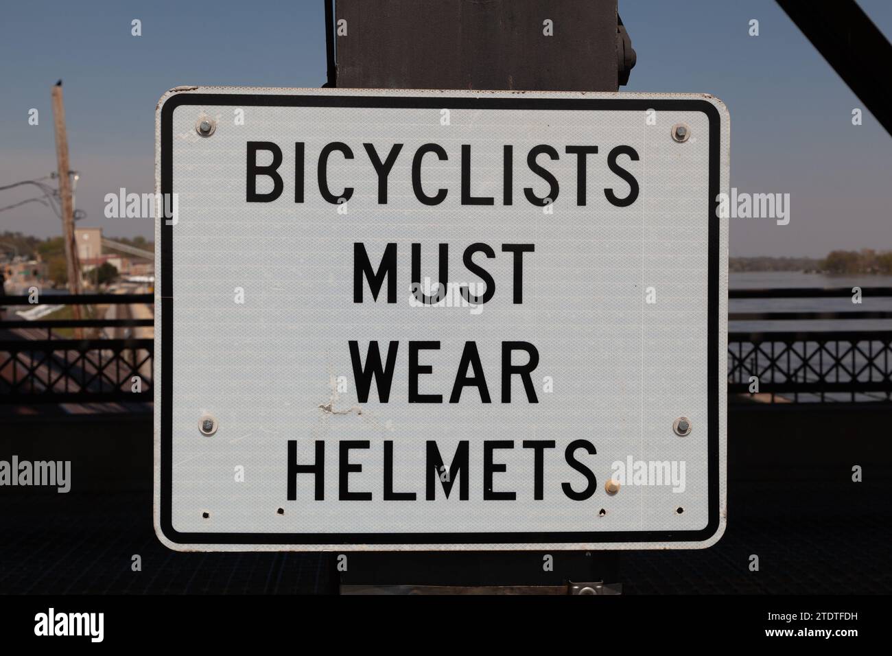 Bicycling warning signs Stock Photo - Alamy