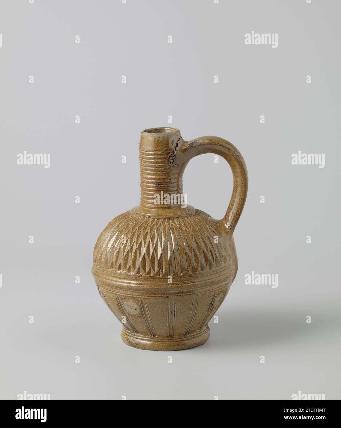 Jug with chip carving and ribbed neck, anonymous, c. 1590 - c. 1610 Jug ...