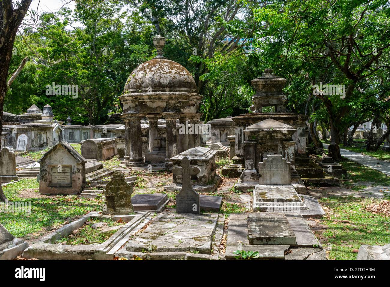 George Town, Penang, Malaysia - March 10th 2018: A dome shaped tomb on ...