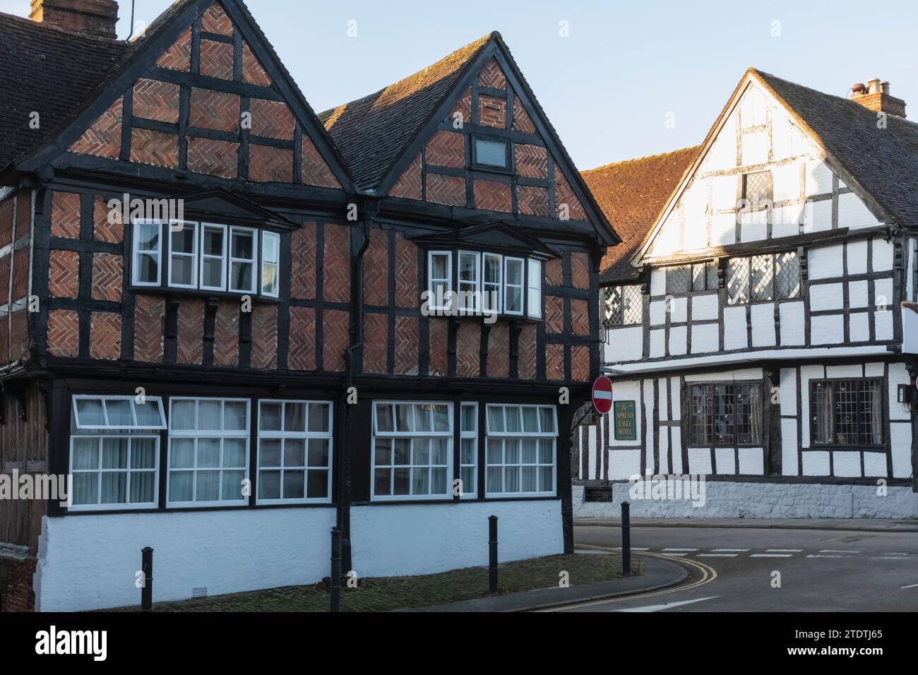 England, West Sussex, Midhurst, Tudor Era Half Timbered Buildings Stock ...