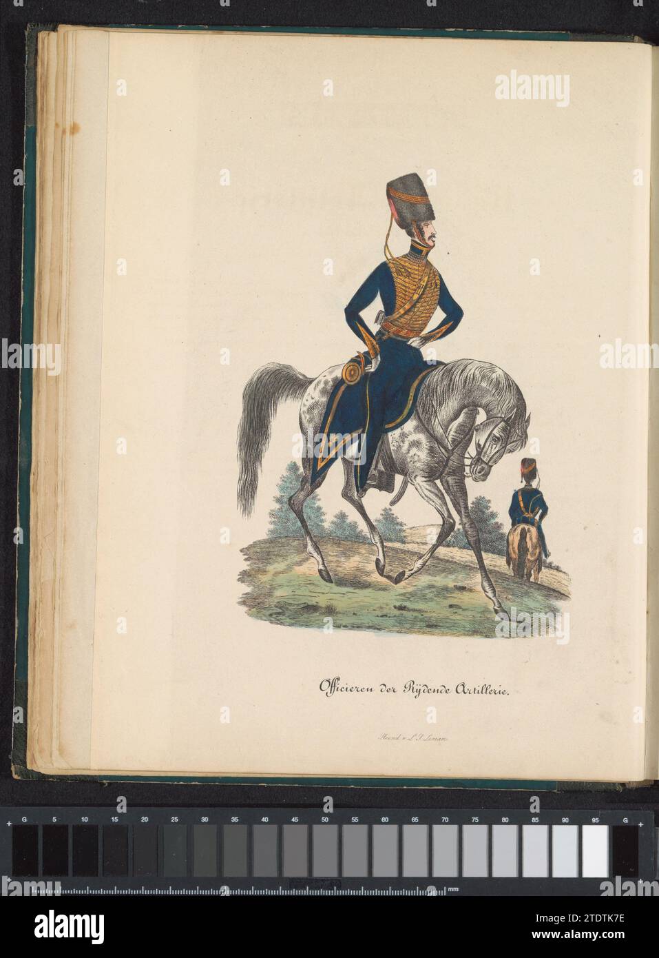 Uniform of the officers of the Riding Artillerie, 1845, 1845 Uniform of ...