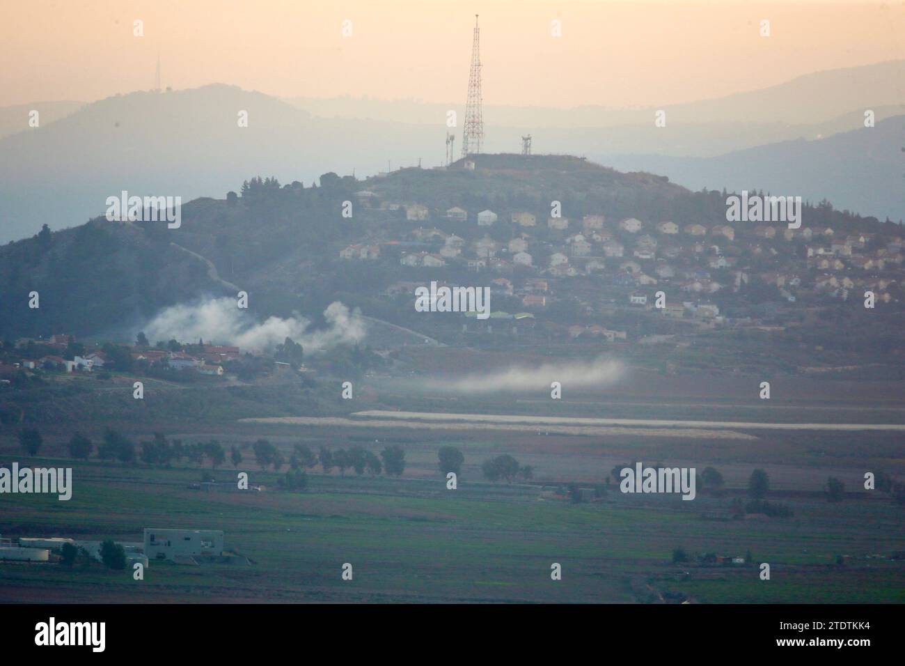 Marjayoun. 19th Dec, 2023. Photo taken from Marjayoun, Lebanon, on Dec ...