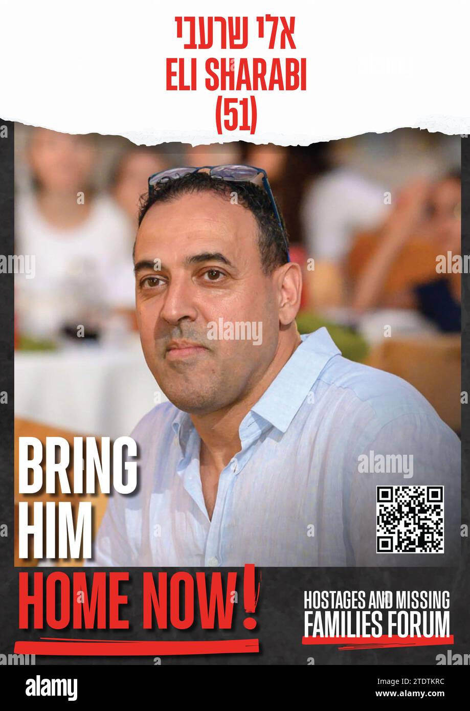 Jerusalem, Israel. 19th Dec, 2023. Poster shows hostage ELI SHARABI (51 ...