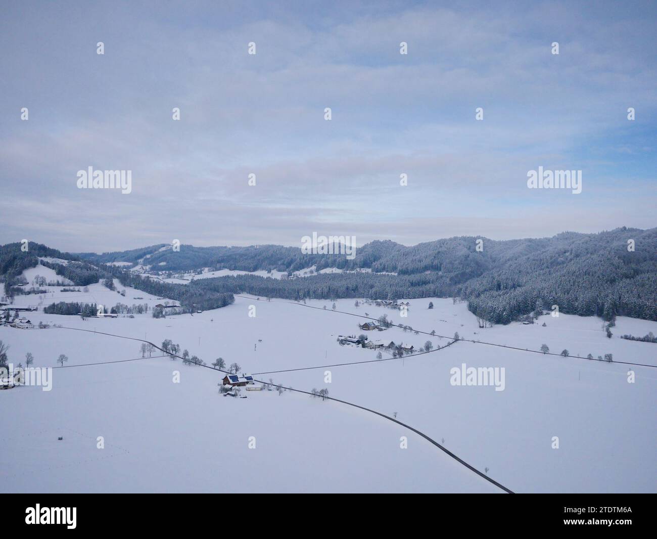 aerial photo of winter landscape Stock Photo - Alamy