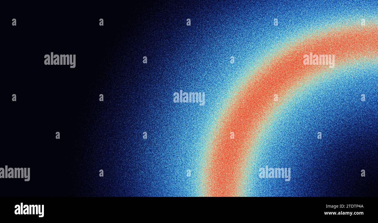 Abstract grainy background glowing color gradient blue orange red ...