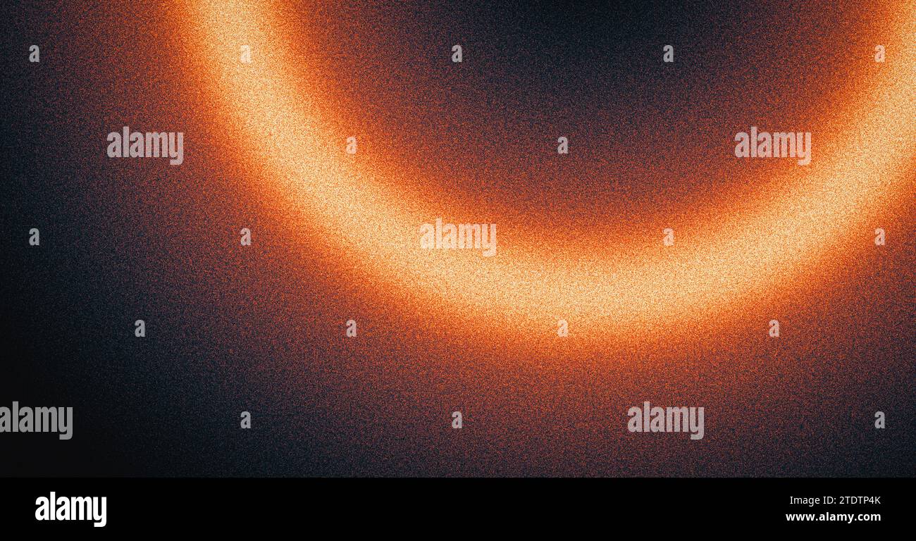 Glowing burning fire ring dark background, grainy gradient orange red ...
