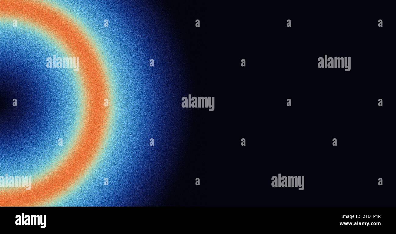 Abstract grainy background glowing color gradient blue orange red ...