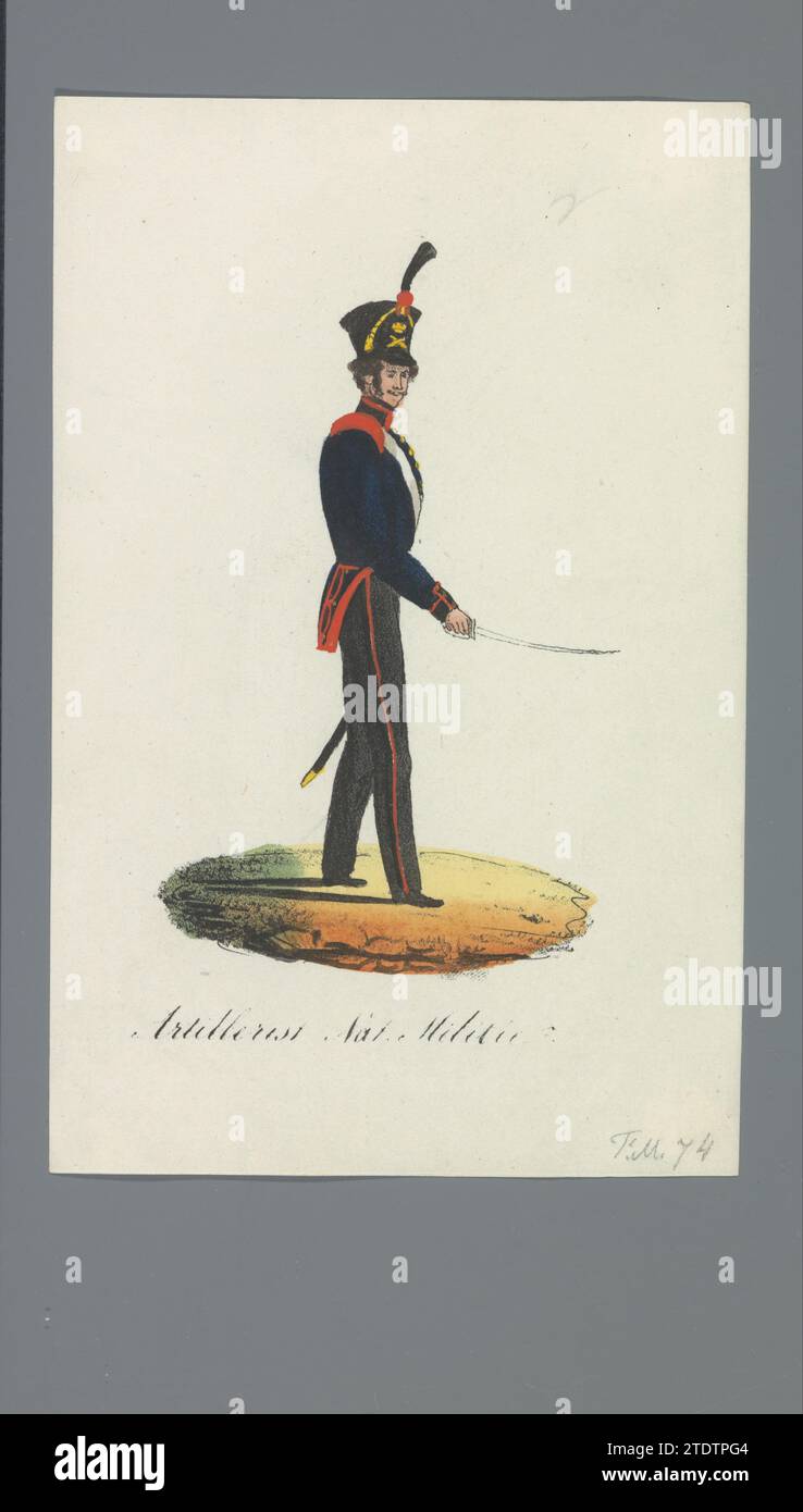 Artillerist Nat. Militie, 1835 - 1850 A standing artillerist of the ...