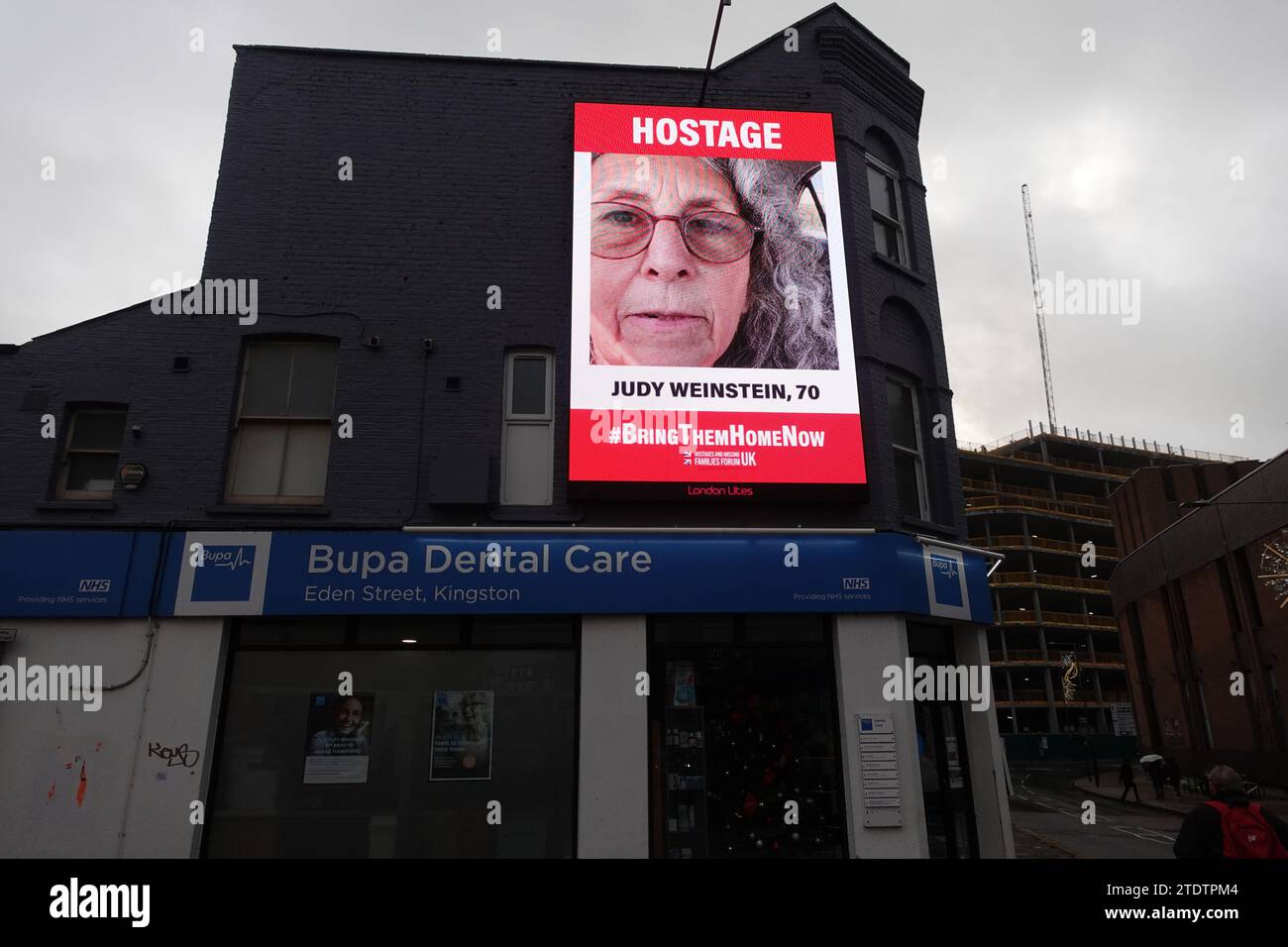 An unusual sight on a digital advertising screen in central Kingston ...