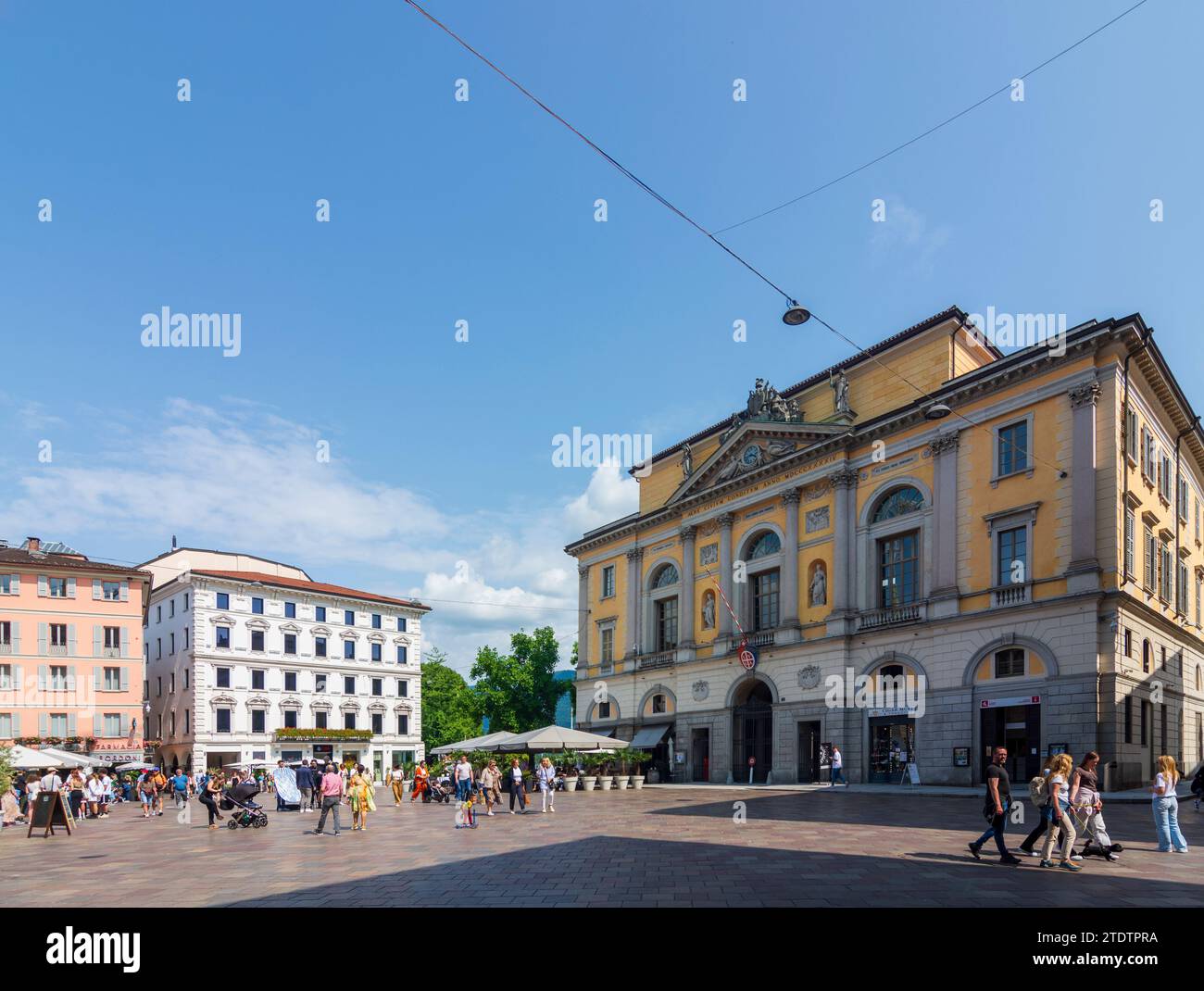 Lugano: Lugano Town Hall, square Piazza della Riforma in Lugano, Ticino ...
