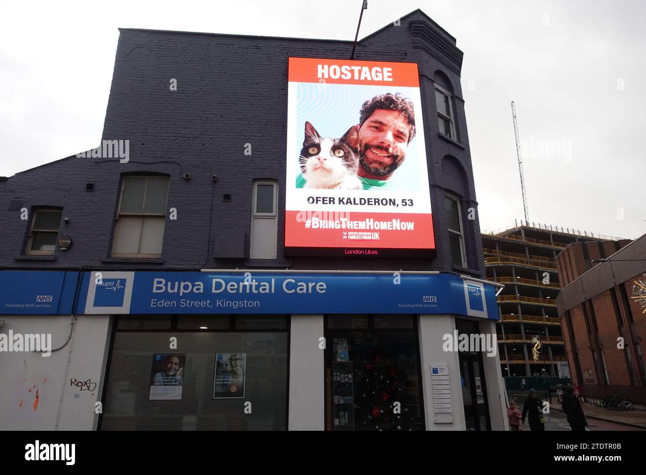 An unusual sight on a digital advertising screen in central Kingston ...