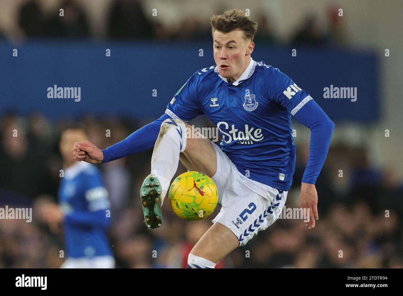 Nathan Patterson of Everton controls the ball during the Carabao Cup ...