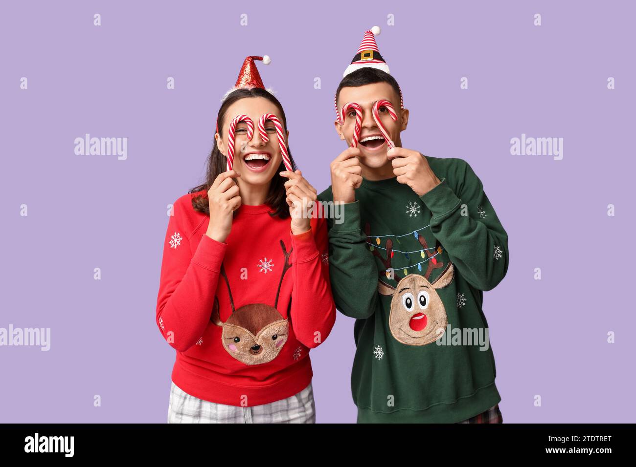 Funny man woman in pajamas hi-res stock photography and images - Alamy