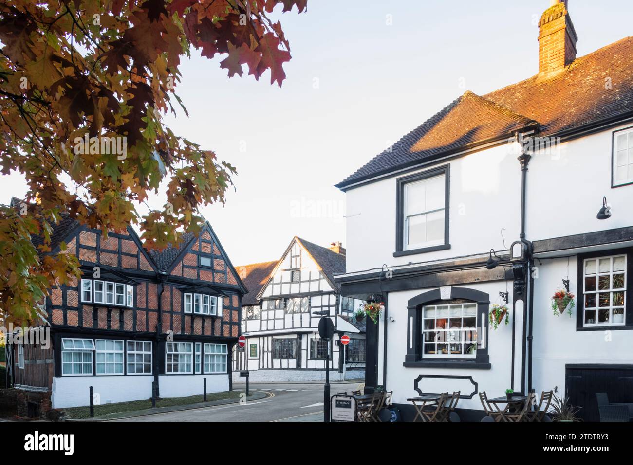 England, West Sussex, Midhurst, Tudor Era Half Timbered Buildings Stock ...