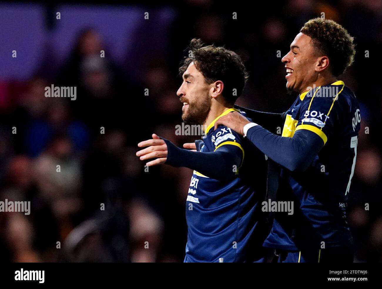 Middlesbrough's Matt Crooks (left) celebrates after scoring their side ...