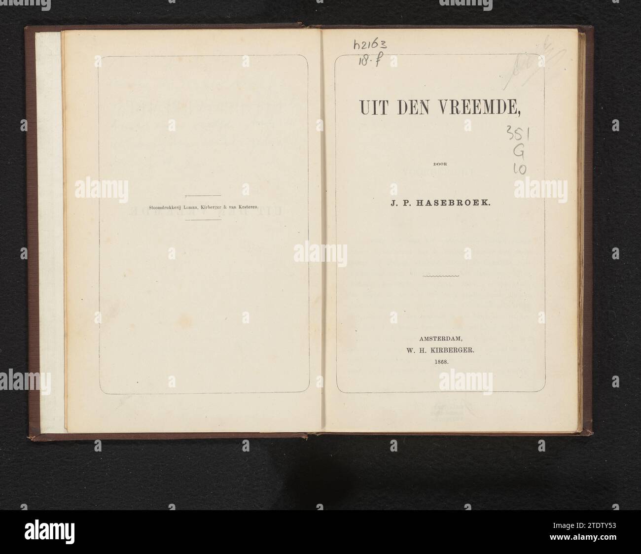 From the strange, Johannes Petrus Hasebroek, 1868 Amsterdam paper ...