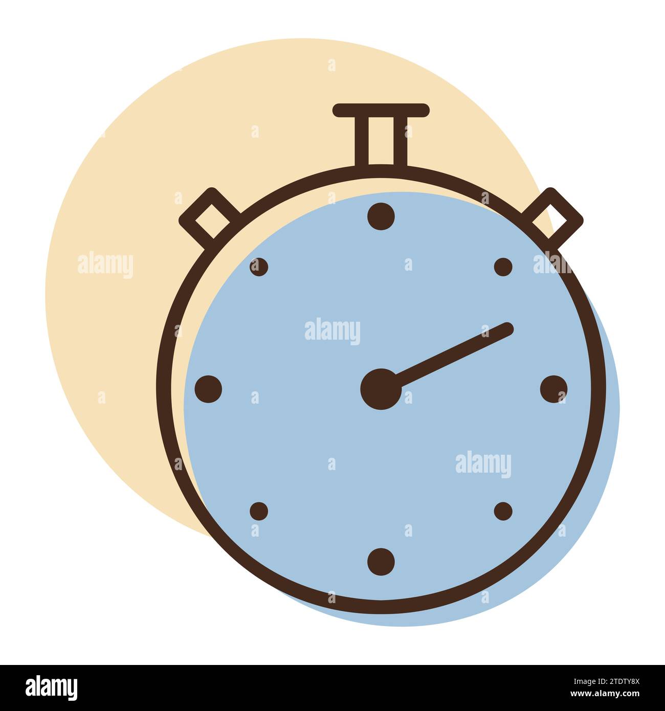 Stopwatch or stop watch timer vector icon. Graph symbol for fitness and ...