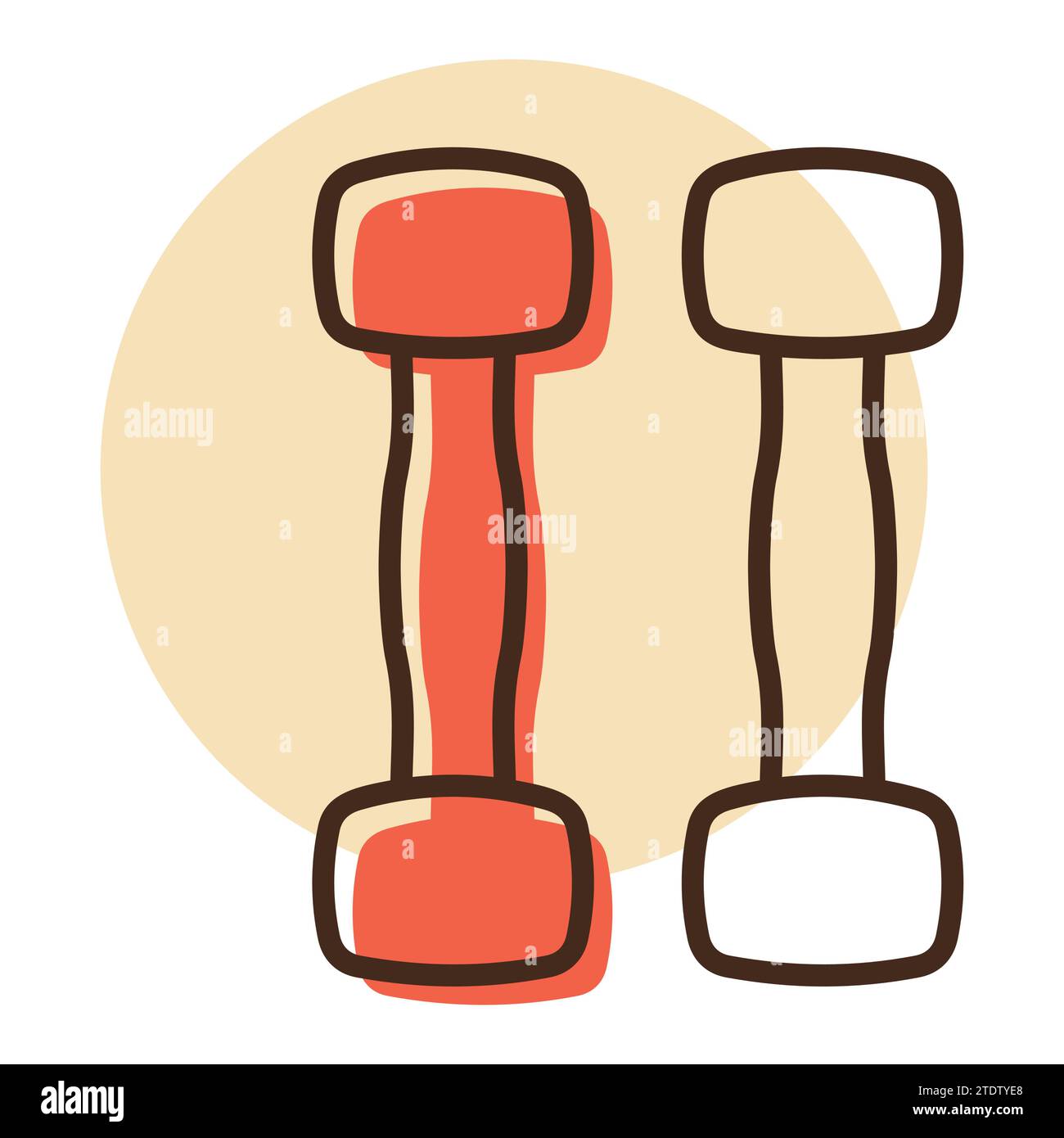 Dumbbells fitness dumbbell vector icon. Graph symbol for fitness and weight loss web site and ...