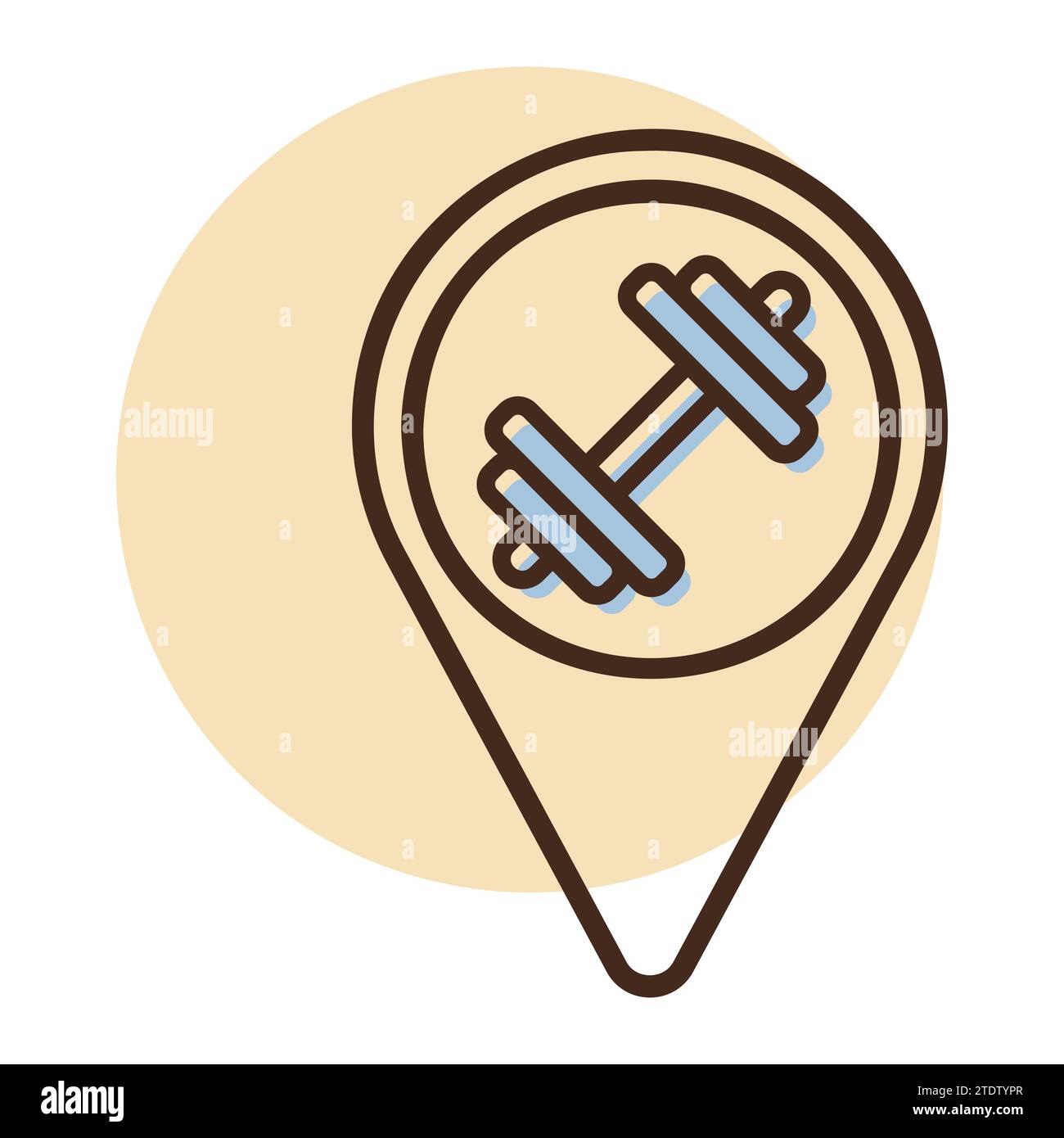 Gym pin map vector icon. Map pointer. Map markers. GPS location ...