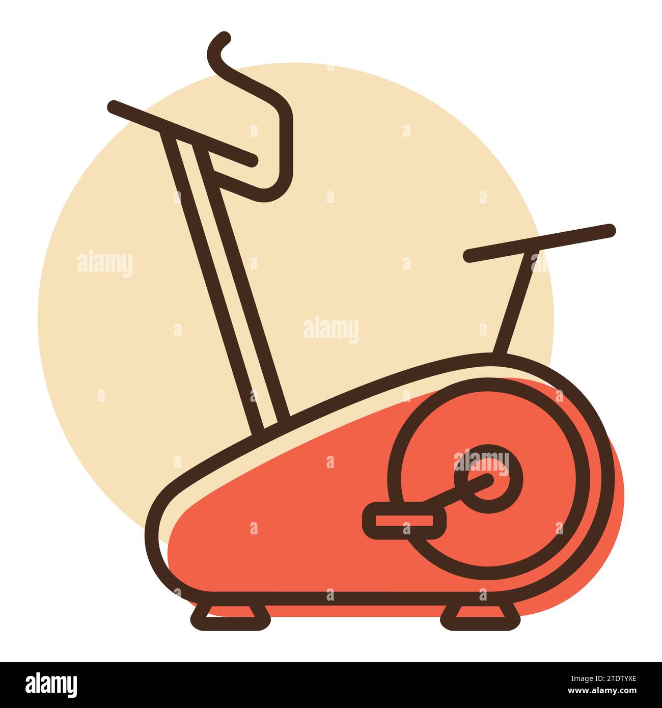 Exercise bike vector icon. Graph symbol for fitness and weight loss web ...