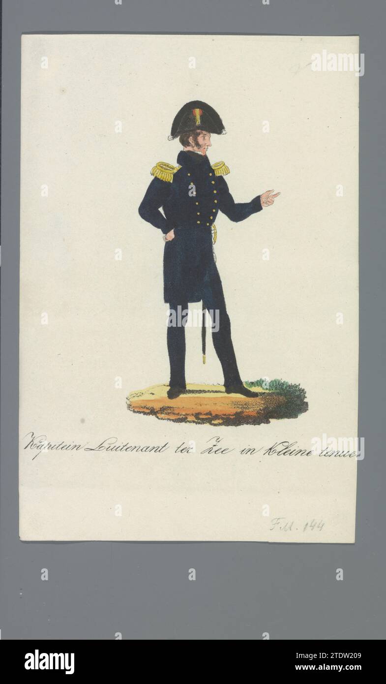 Captain Lieutenant at Sea in small uniform, 1835 - 1850 A captain ...