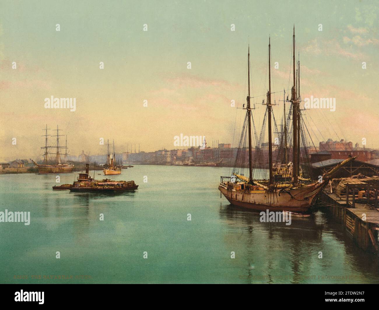 The Savannah River, Savannah, Georgia 1900 Stock Photo - Alamy